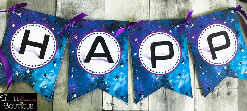Galaxy Birthday Banner, Galactic Banner, Galaxy Birthday Party, Out of ...