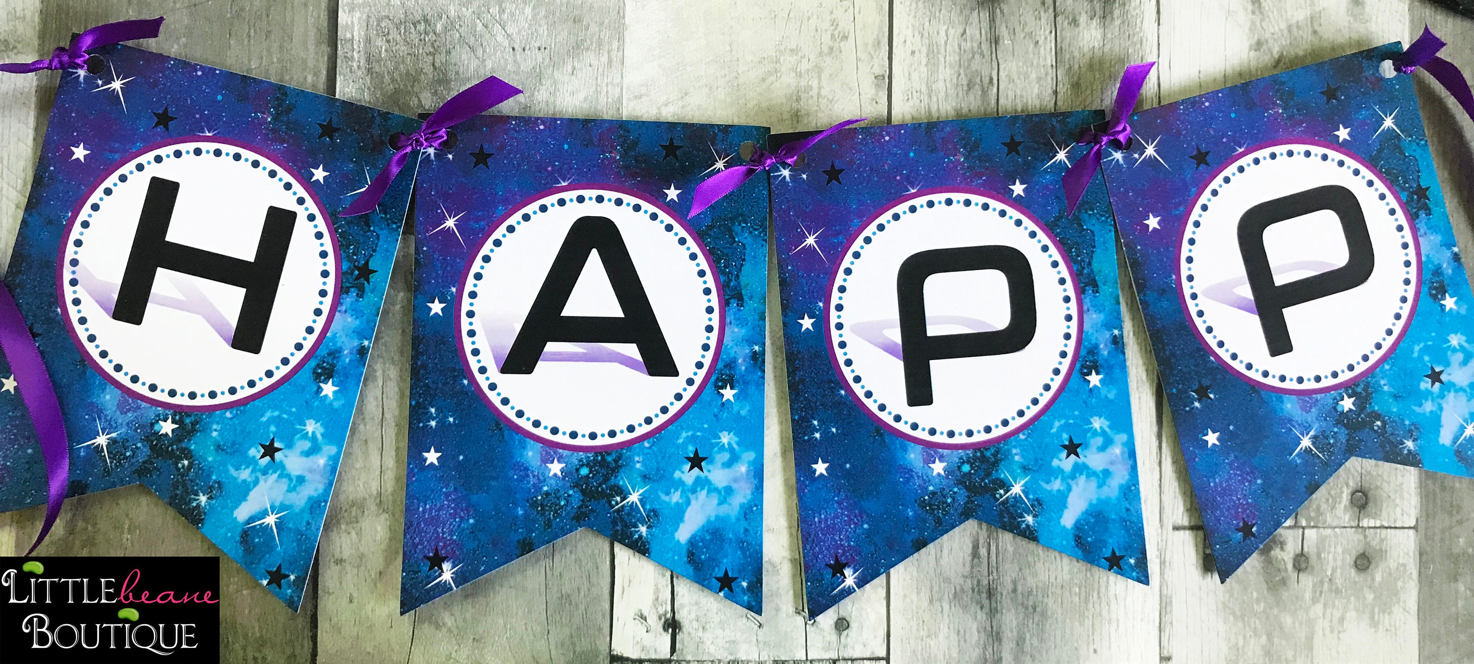 Galaxy Birthday Banner Galactic Banner Galaxy Birthday | Etsy