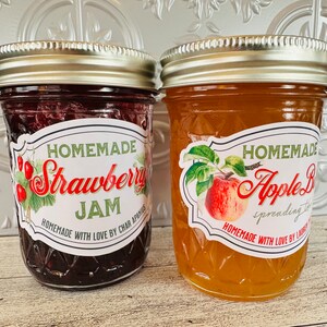 Waterproof Homemade Jam Label, Custom Canning Label, Personalized ...