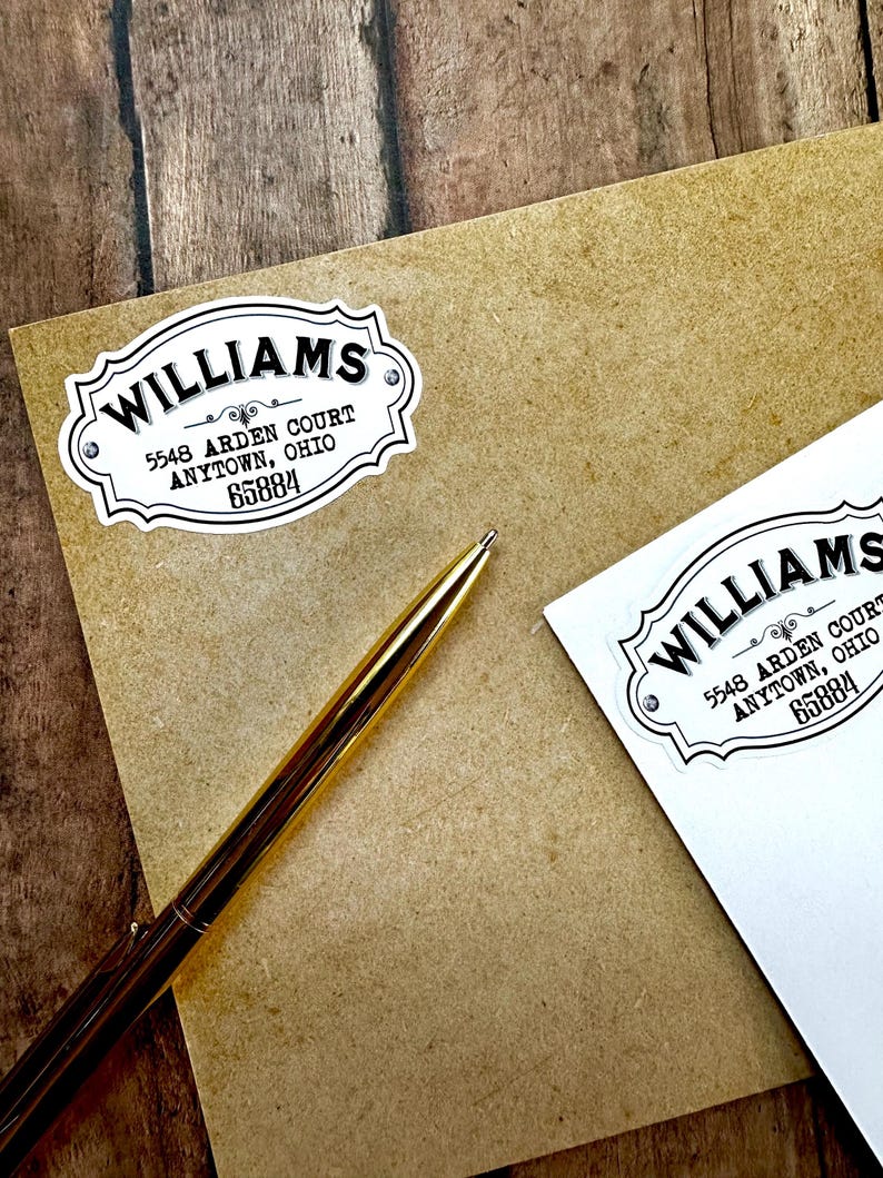 Classic Simple Return Address Labels, Retro Sign Post, Retro Style ...