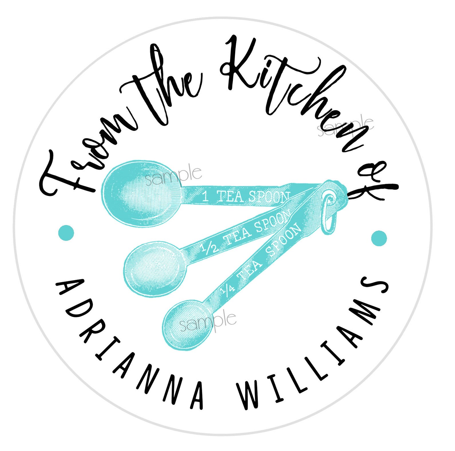 Personalized Baking Stickers Measuring Spoon Stickers Baking - Etsy