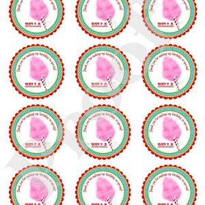 Cotton Candy Stickers, Circus Stickers, Circus Party , Carnival Party ...