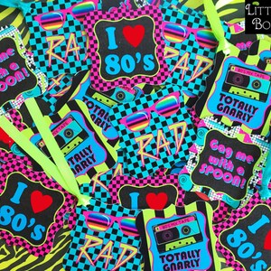 80's Birthday Party, 80's Stickers, 80's Favor Tags ,favor Stickers ...