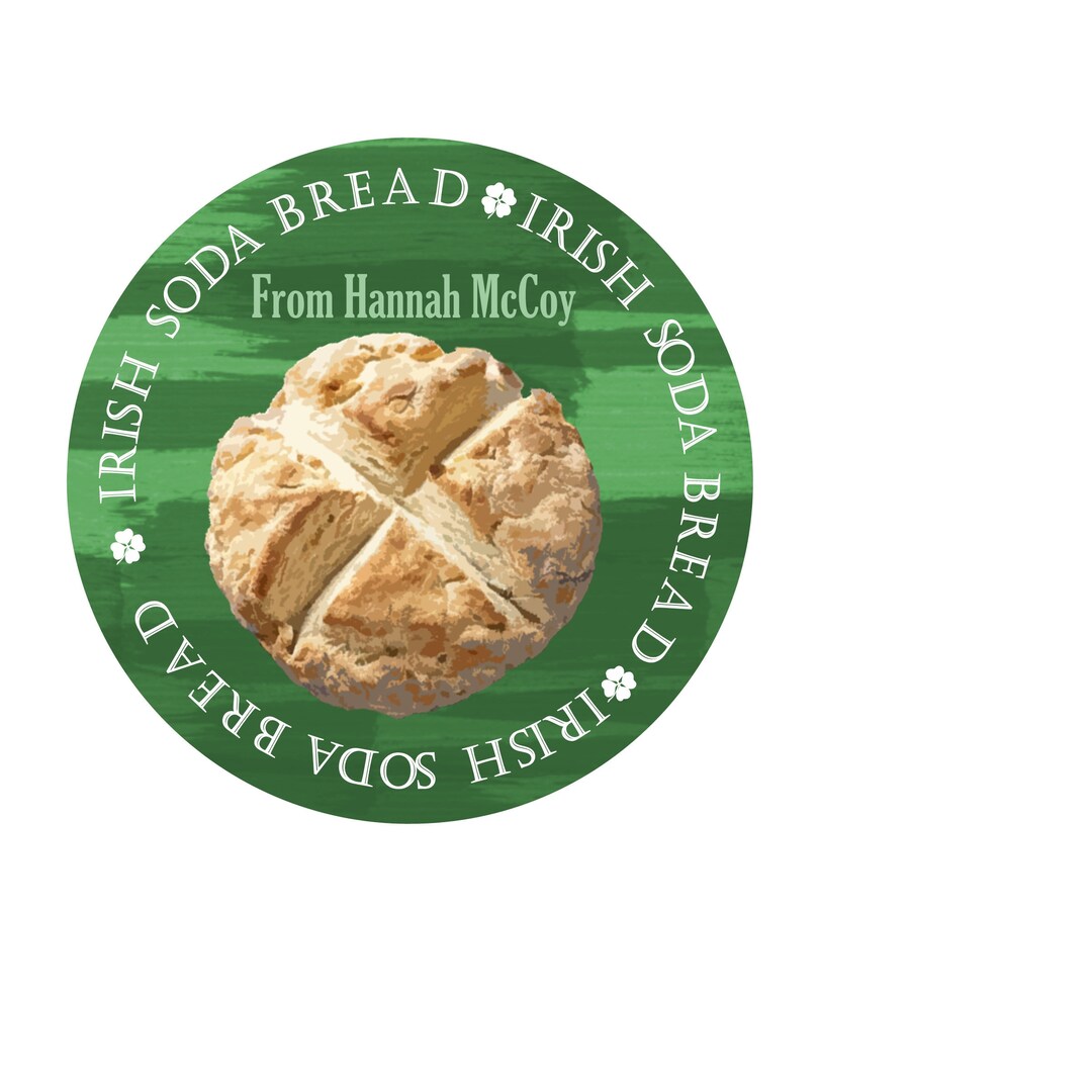 Irish Soda Bread Labels, Personalized Bread Stickers, Homemade Bread ...