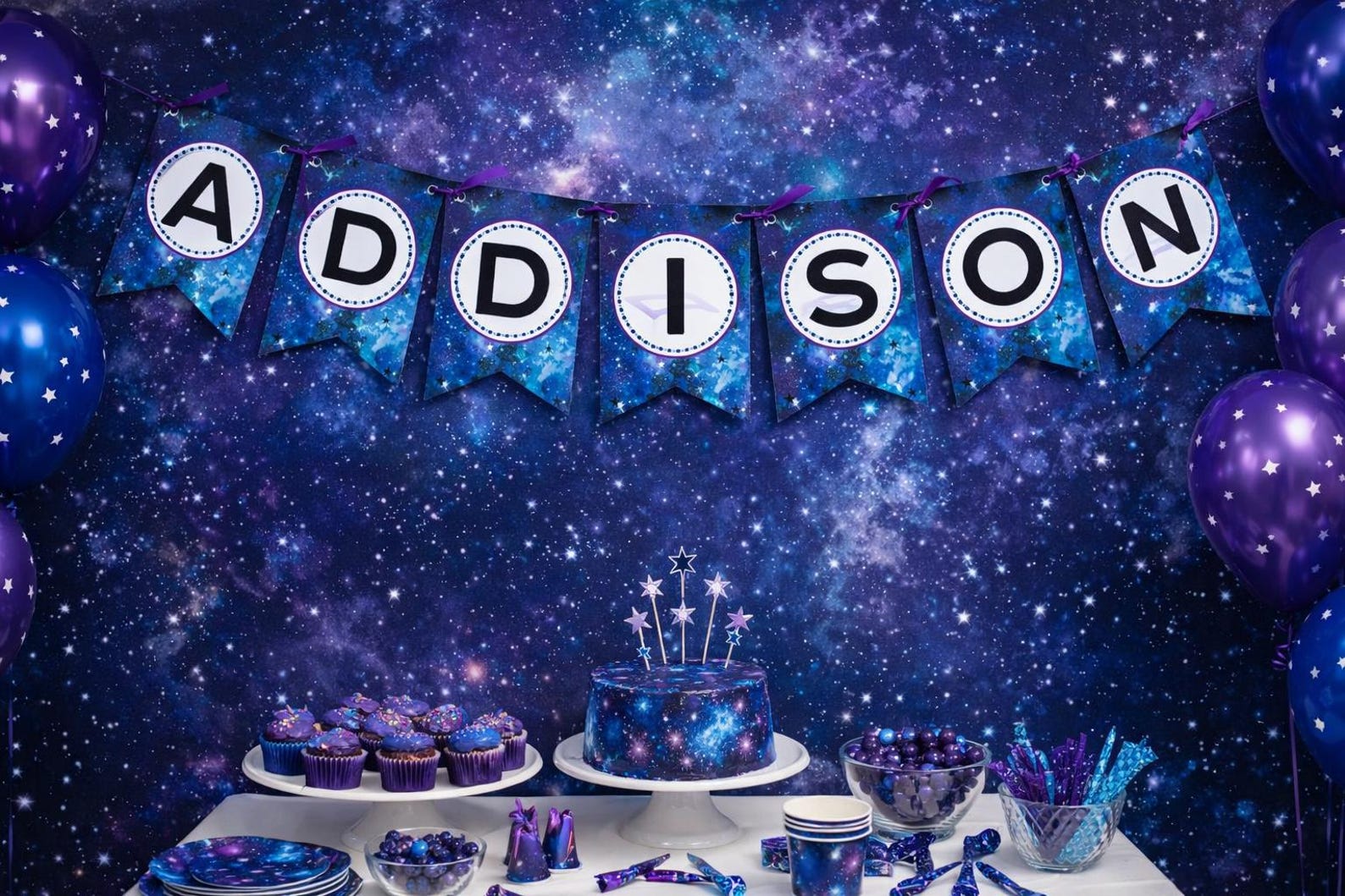 Galaxy Birthday Banner, Galactic Banner, Galaxy Birthday Party, Out of ...