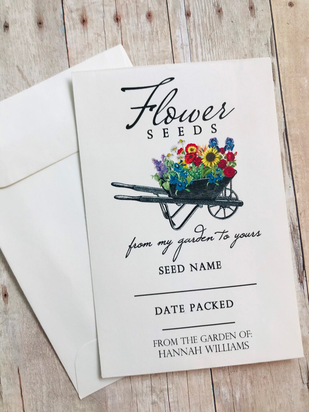 Wildflower Seed Packets, Homegrown Seed Packets, Garden Supplies ...