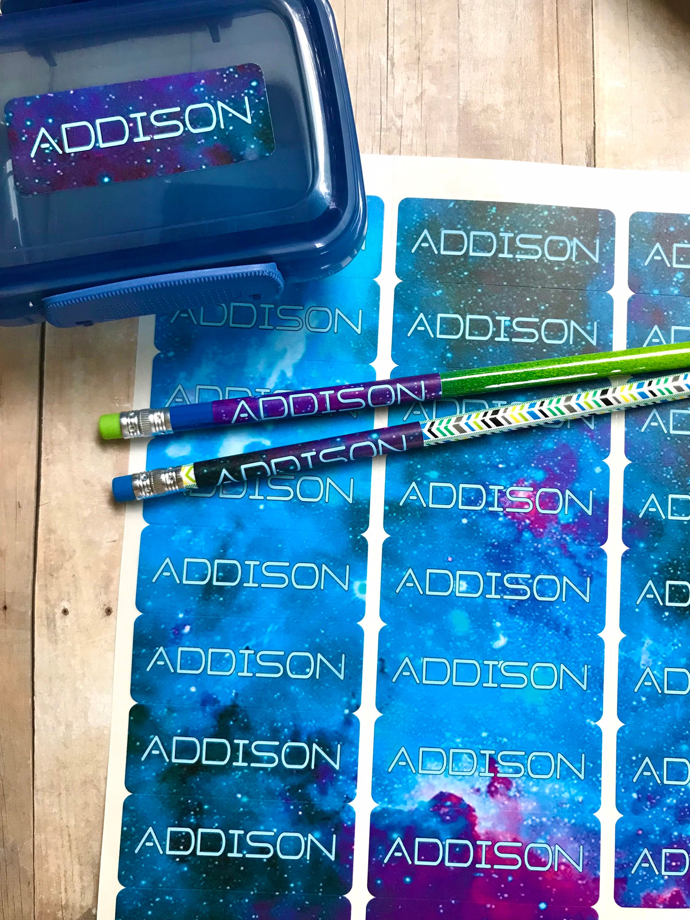 Galaxy School Supplies Labels Boys Back to School Labels | Etsy
