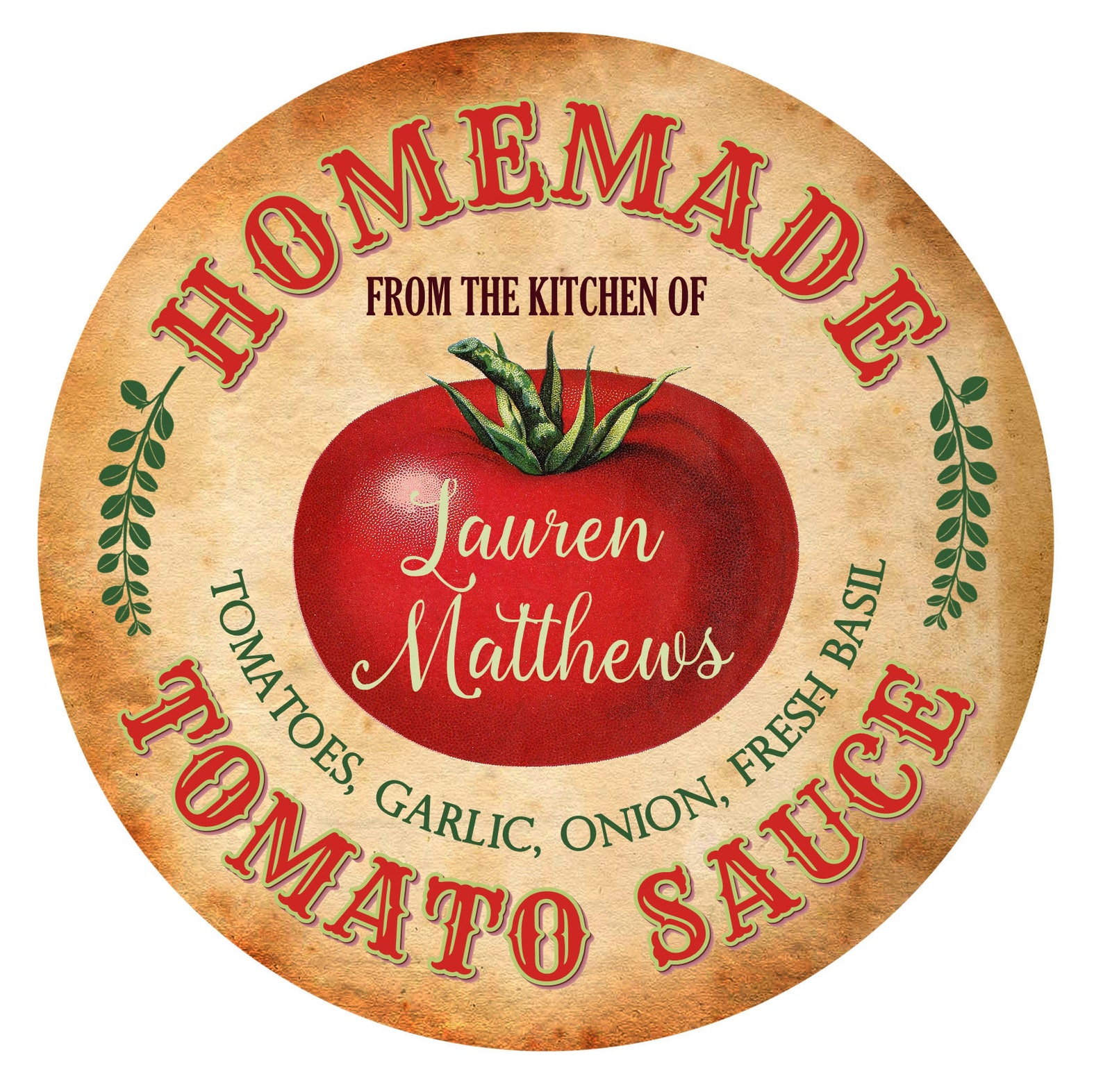 Homemade Tomato Sauce Labels, Pasta Sauce Labels, Pasta Sauce Canning ...