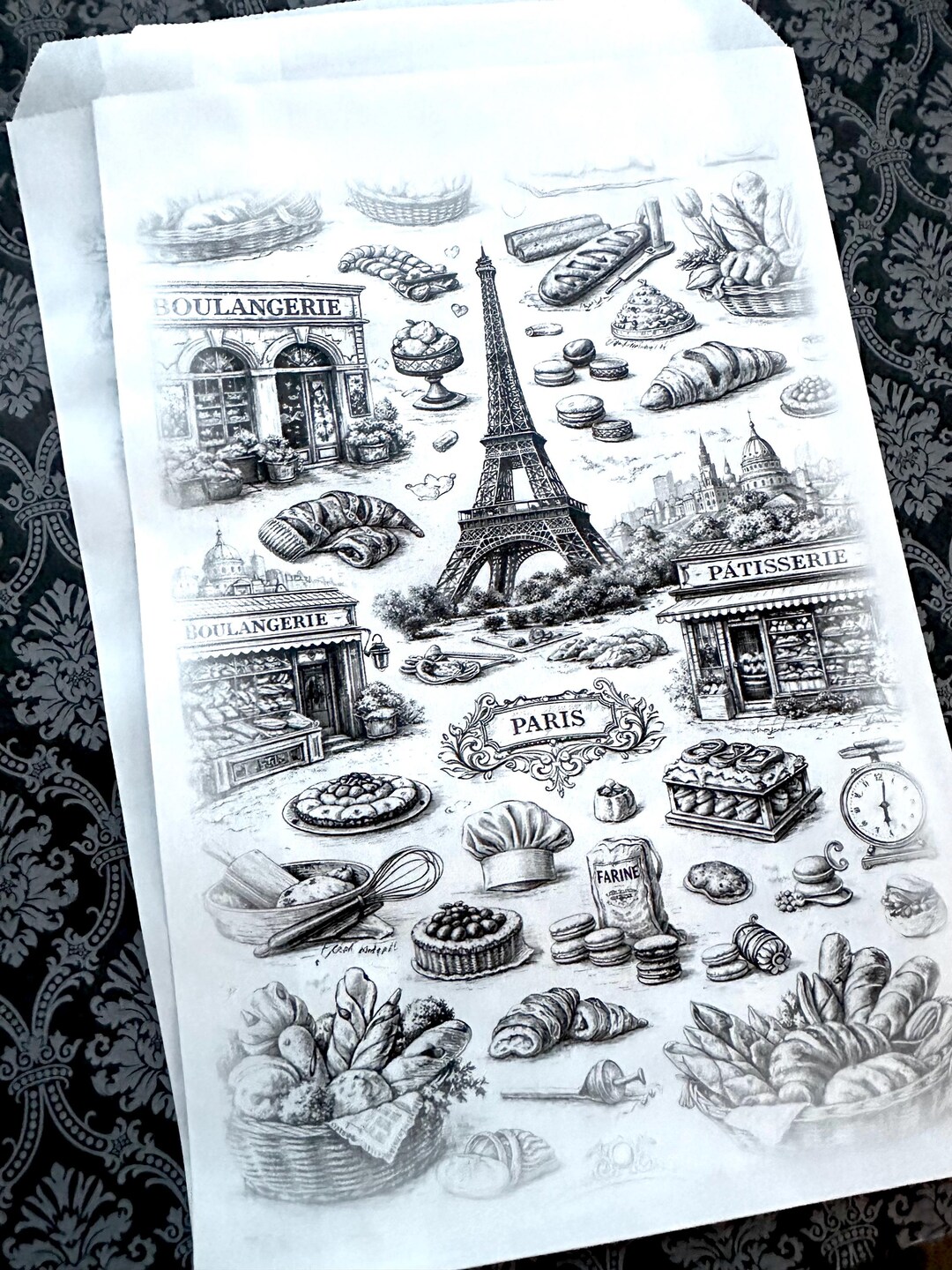 French Bakery Favor Bags, Paris Party Treat Bags - Etsy