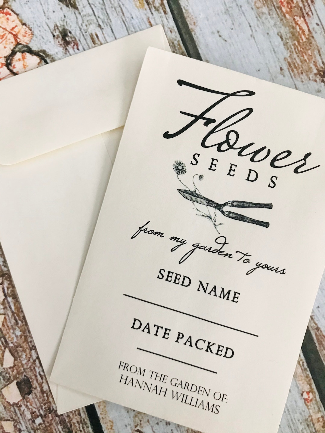 Personalized Seed Packets - Homegrown Seed Packets - Gardener Gifts - Custom Seed Packets - From ...