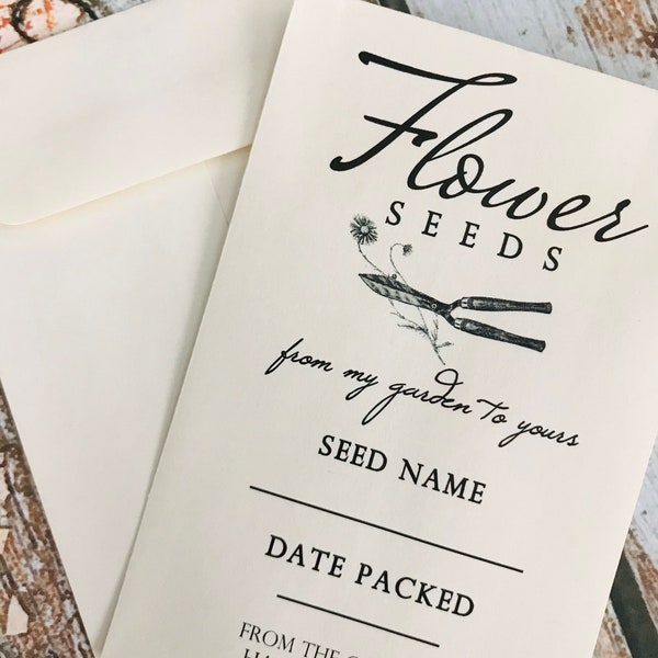Flower Seed Packets - Etsy