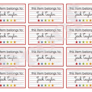 Printable Back to School Stickers, DIY, Print Yourself, Labels, Teacher ...
