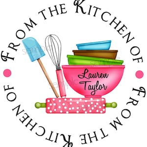 Kitchen Stickers, Baking Labels, Kitchen Supplies, Gift Stickers, Baked ...