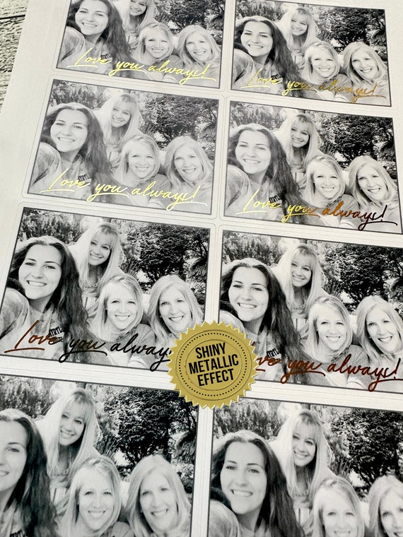 Custom Photo Stickers - Sticker Sheet - Personalized Family Photo ...