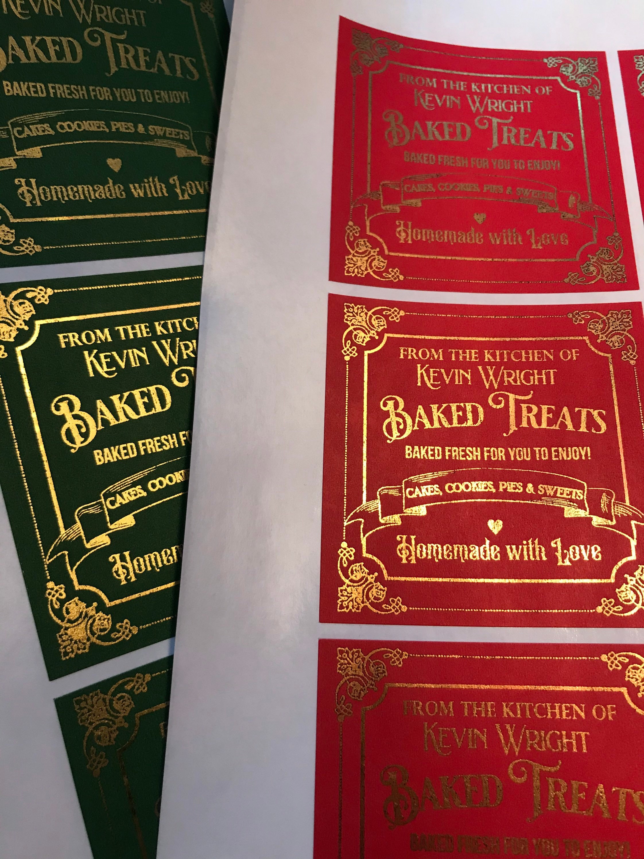 Christmas Kitchen Stickers - Christmas Baking Labels - Personalized ...