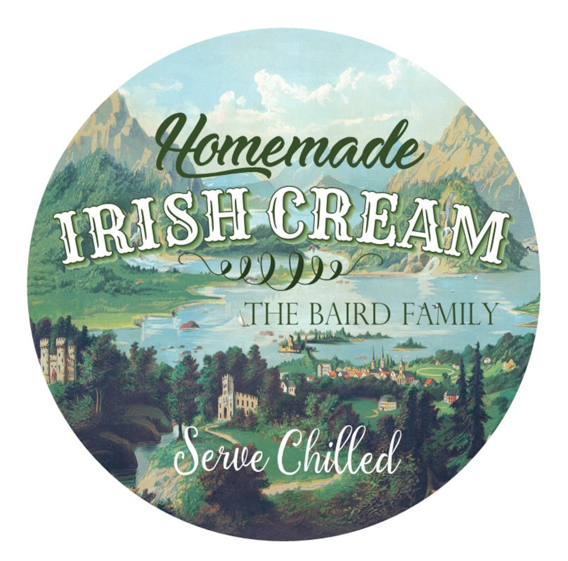 Custom Irish Cream Labels Bottle lables Irish Cream Tags | Etsy