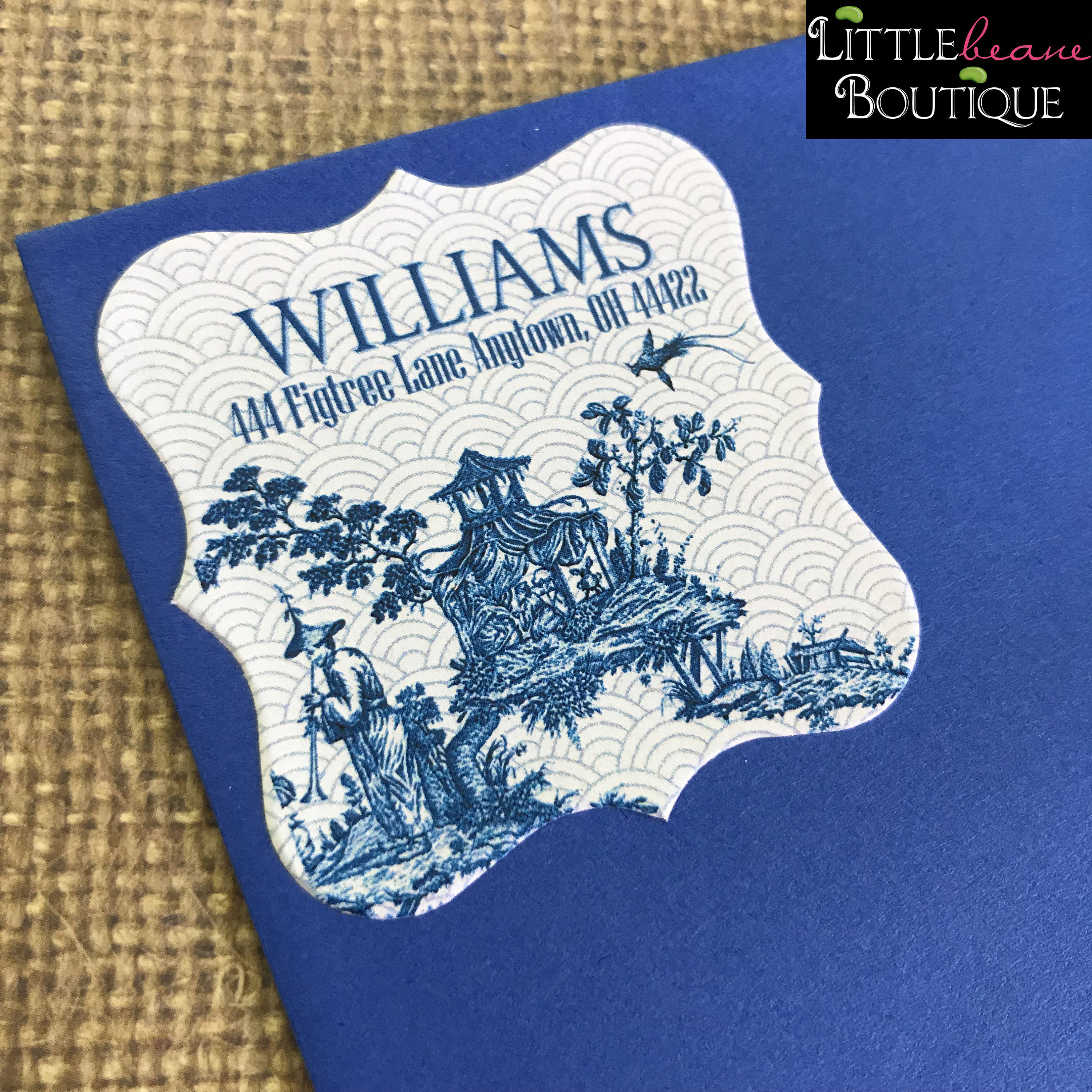 Chinoiserie Address Labels Return Address Labels Pagoda | Etsy