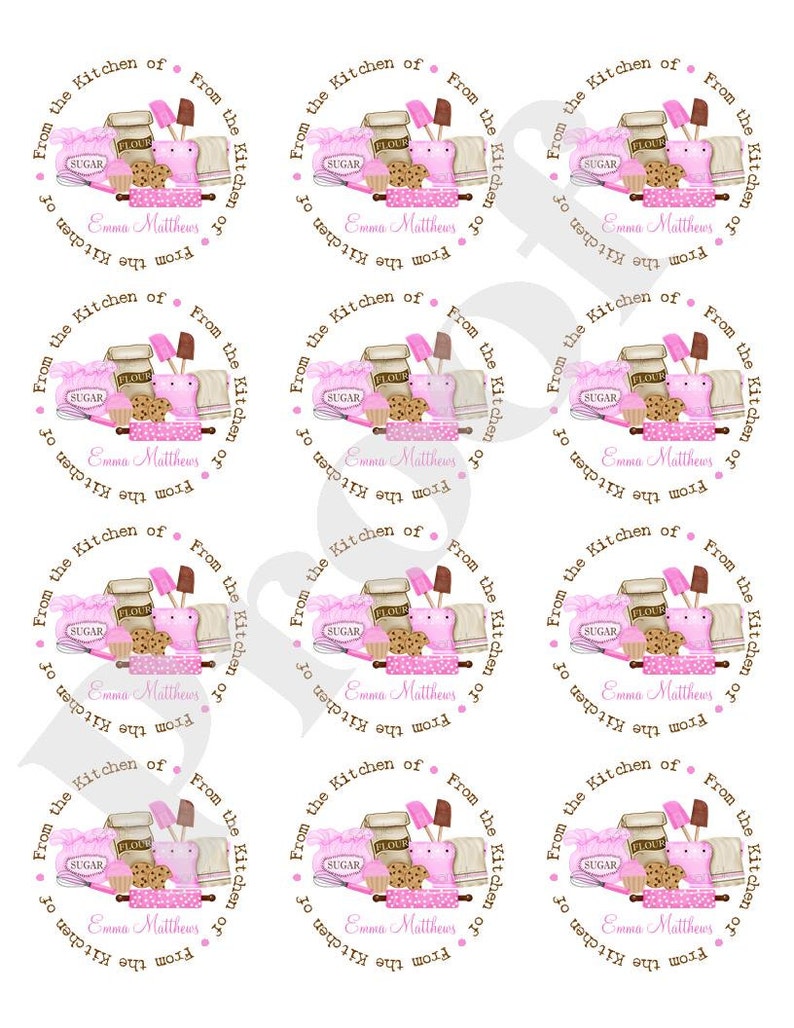 Kitchen Stickersbaking Labels Cupcake and Cookies Rolling - Etsy