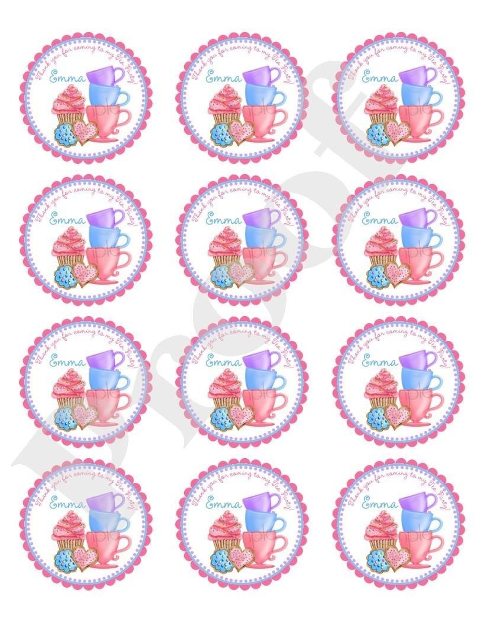 Tea Party Stickers Wonderland Tea Party Tes Party - Etsy