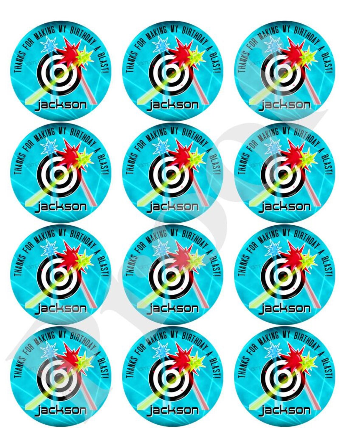 Laser Tag Stickers Laser Tag Birthday Partylaser Tag Favor - Etsy