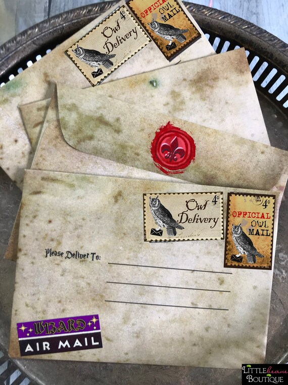 Printable Wizard Party, Wizard Letter, Envelopes, Owl Mail, Wizard ...