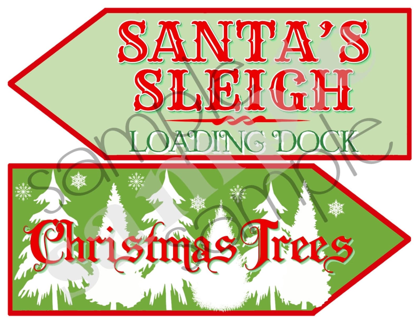 Printable Christmas Signs DIY Santa Claus Signs Santas - Etsy