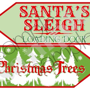 Printable Christmas Signs, DIY, Santa Claus Signs, Santas Workshop ...