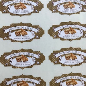 Personalized Bread Stickers, Homemade Bread Labels, Bread Gift Giving ...