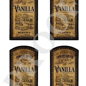 Waterproof Vanilla Extract Labels, Personalized Vanilla Extract Labels ...