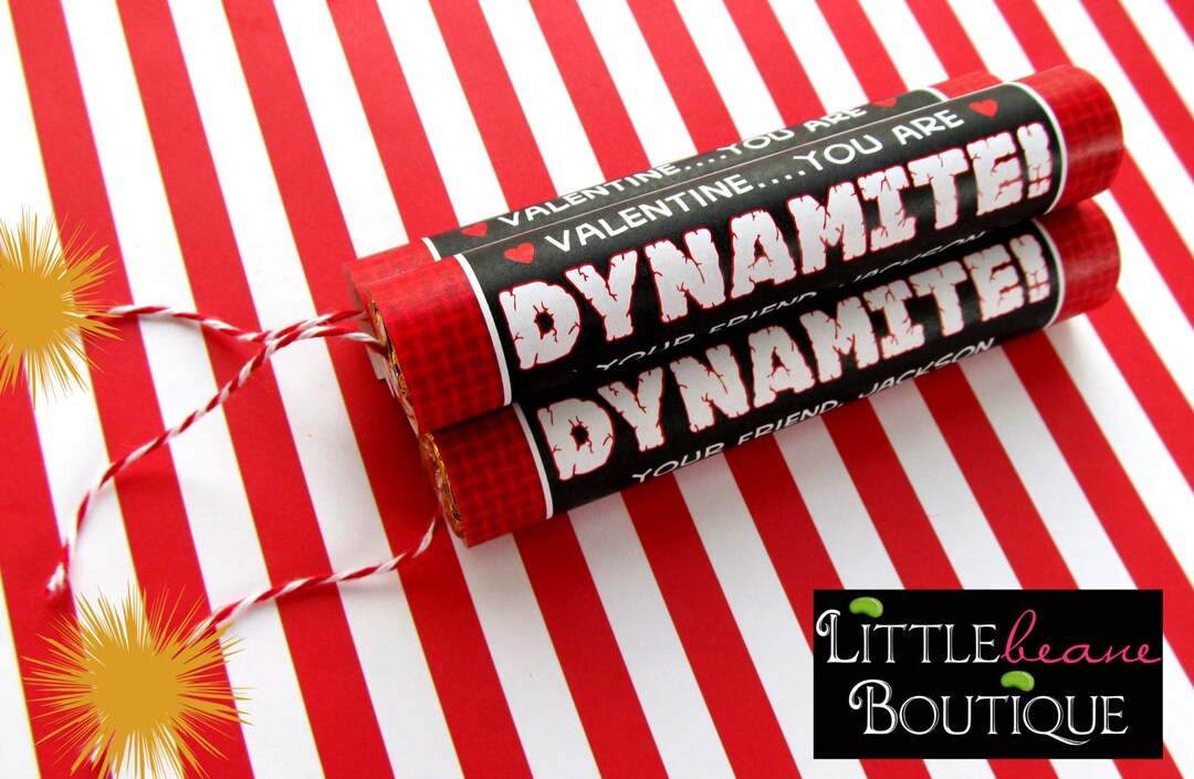 Printable Valentines Wrappers - Dynamite Valentines - DIY Valentines ...
