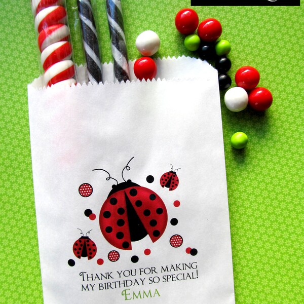 Ladybug Favor Bags - Etsy
