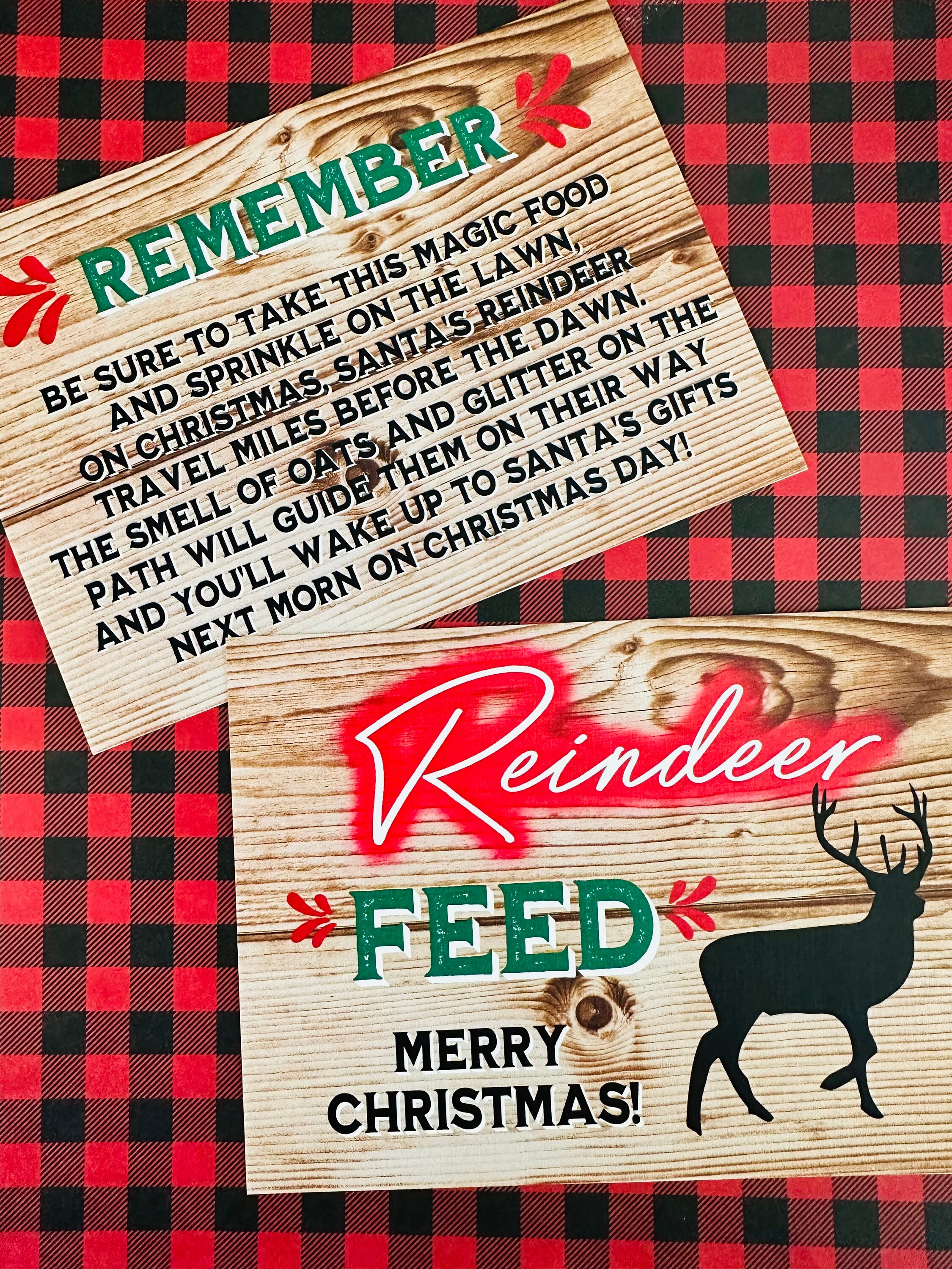Printable Reindeer Feed Station Signs, Magic Reindeer Feed, Christmas ...