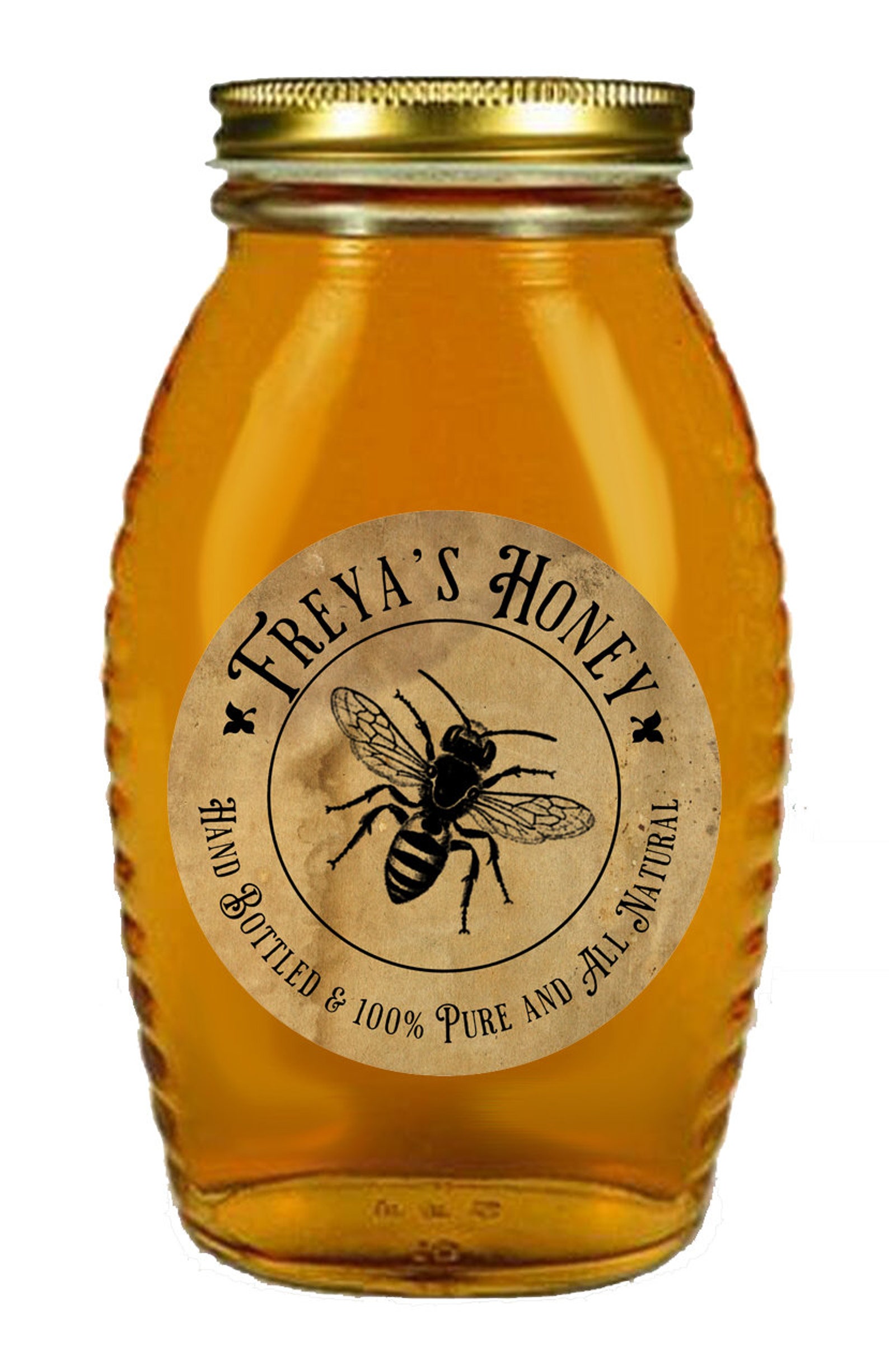 Personalized Honey Jar Labels, Custom Honey Jar Stickers, Honeycomb ...