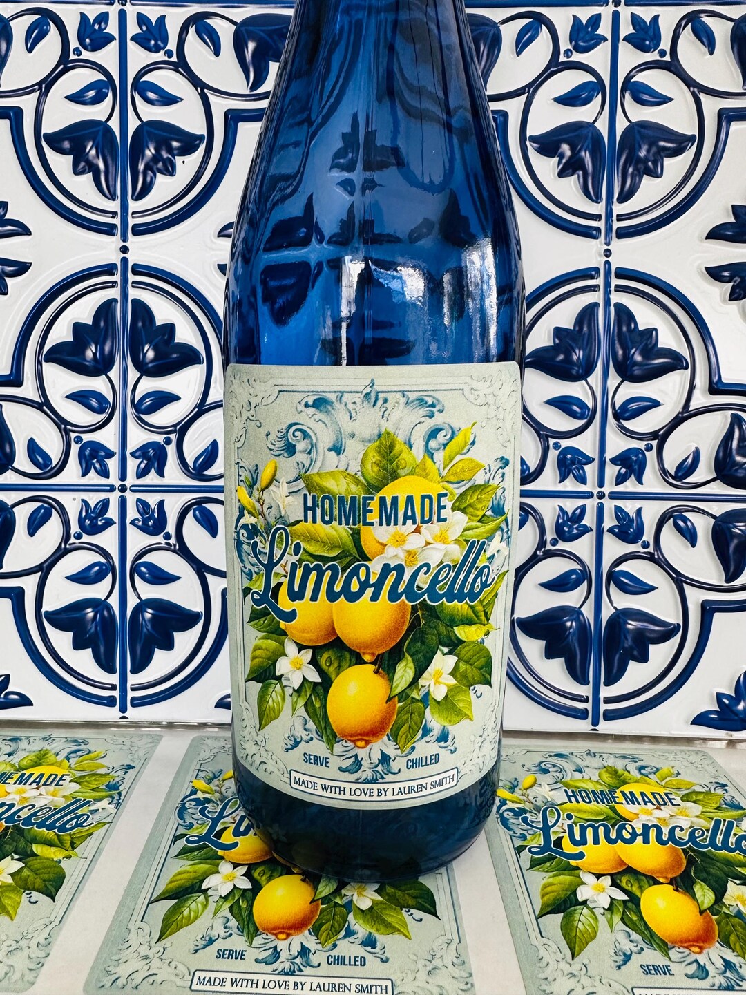 Personalized Limoncello Labels, Custom Limoncello Label, Large Homemade ...