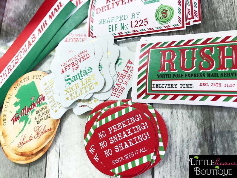 Christmas Special Delivery Stickers, Santa Claus Stickers, Santas Nice ...