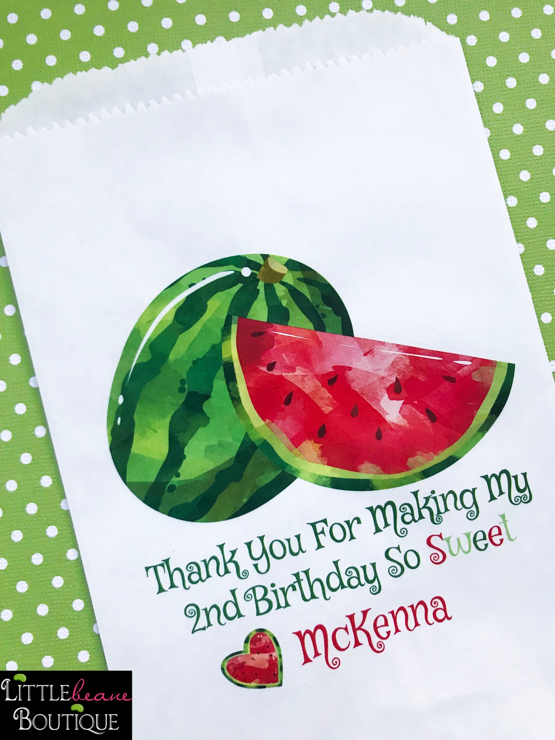 Watermelon Favor Bags Watermelon Birthday Party Watermelon | Etsy