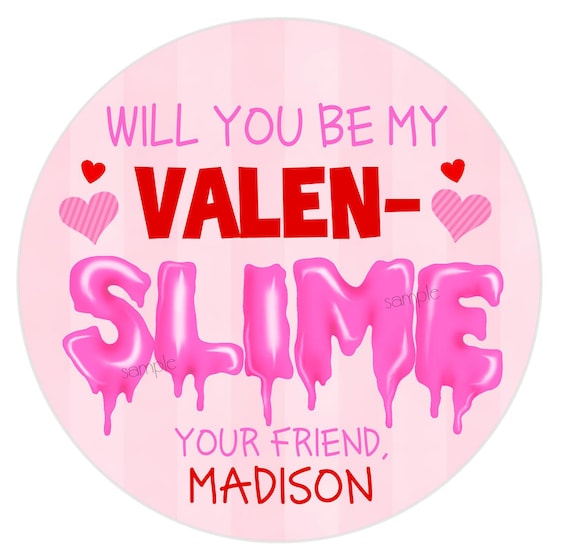 Valentine's Day Stickers, Valentine Slime stickers, Valen-slime ...