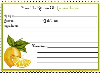 Personalized Recipe Cards, Littlebeane Mixing Bowls, Kitchen, Cooking ...