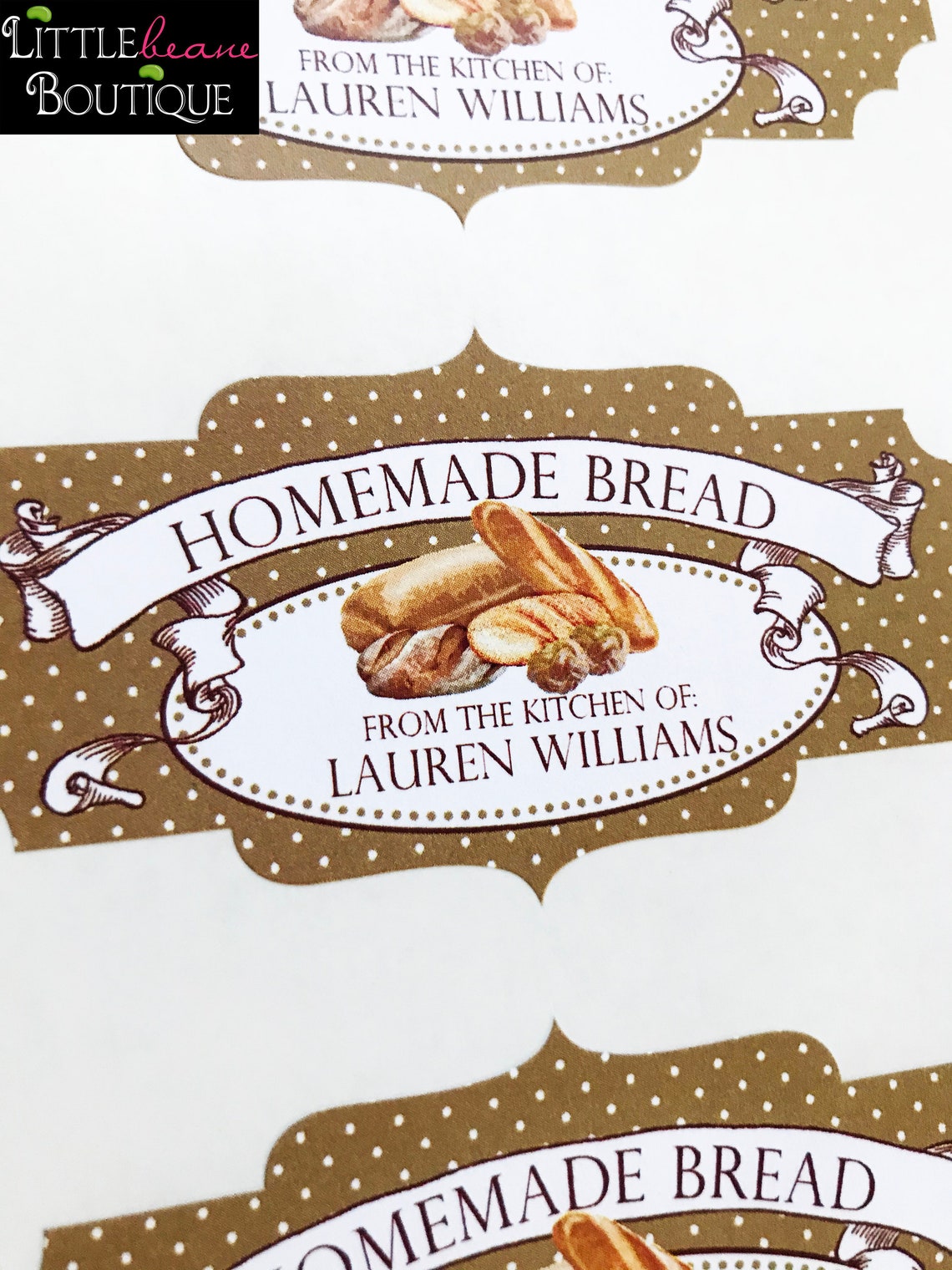 Personalized Bread Stickers Homemade Bread Labels Bread - Etsy