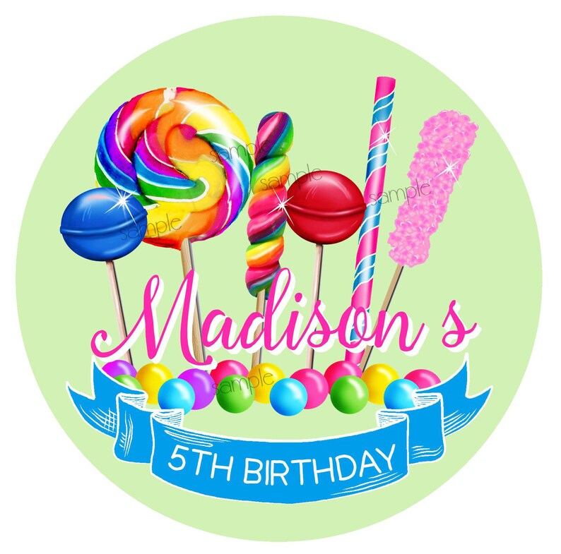 Candy Stickers Candy Party Sweet Shoppe Birthday Candy - Etsy