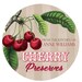 Cherry Canning Jar Labels, Canning Labels, Jelly, Jam, Cherry Preserves ...