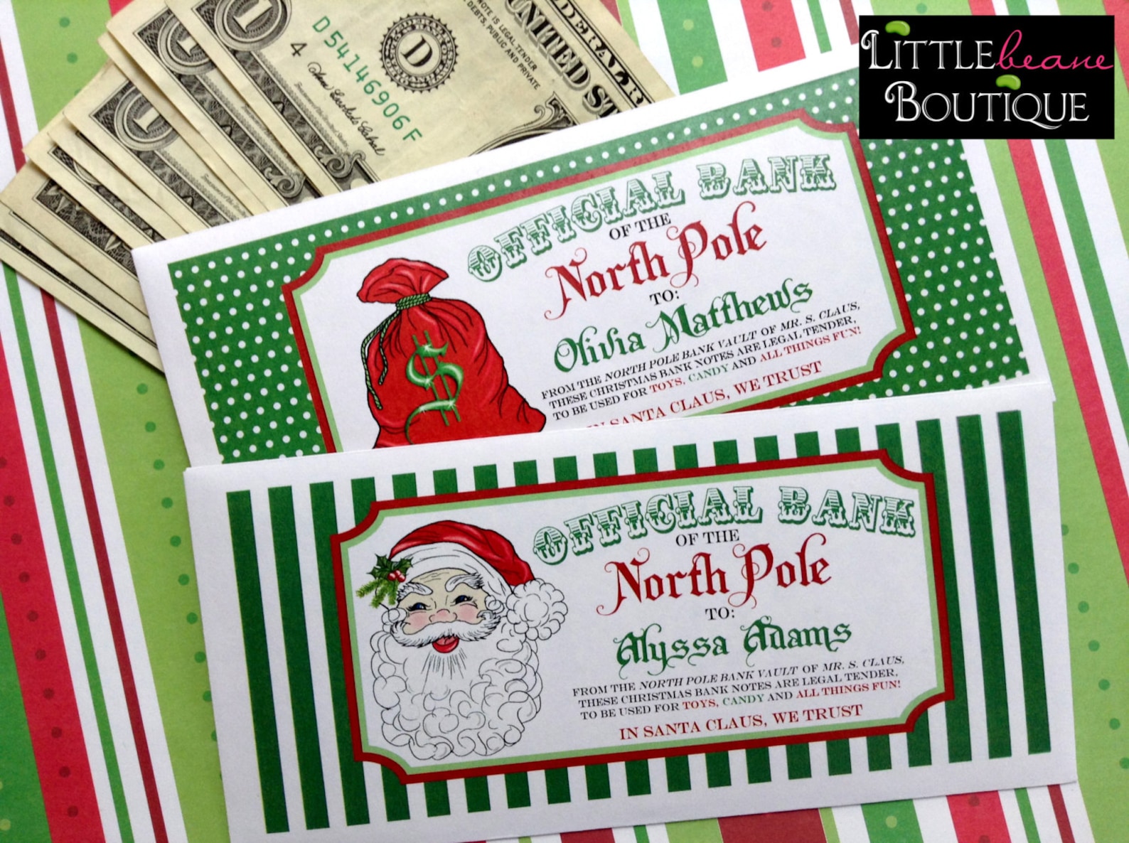 Personalized Christmas Money Envelopes, Money Gift Ideas, Gift Giving ...