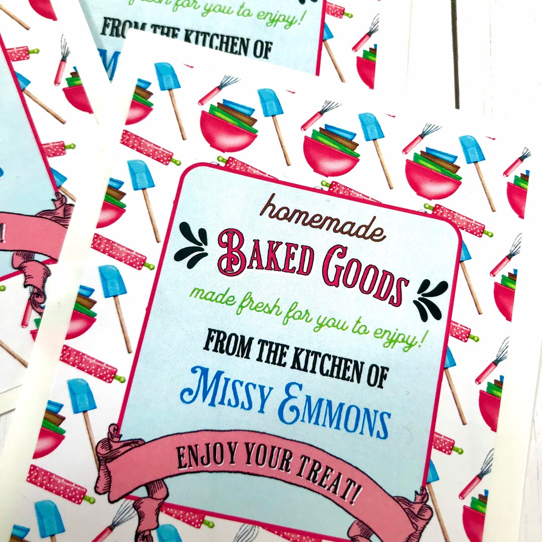 Personalized Baking Stickers, Baked Goods Stickers, From the Kitchen of ...