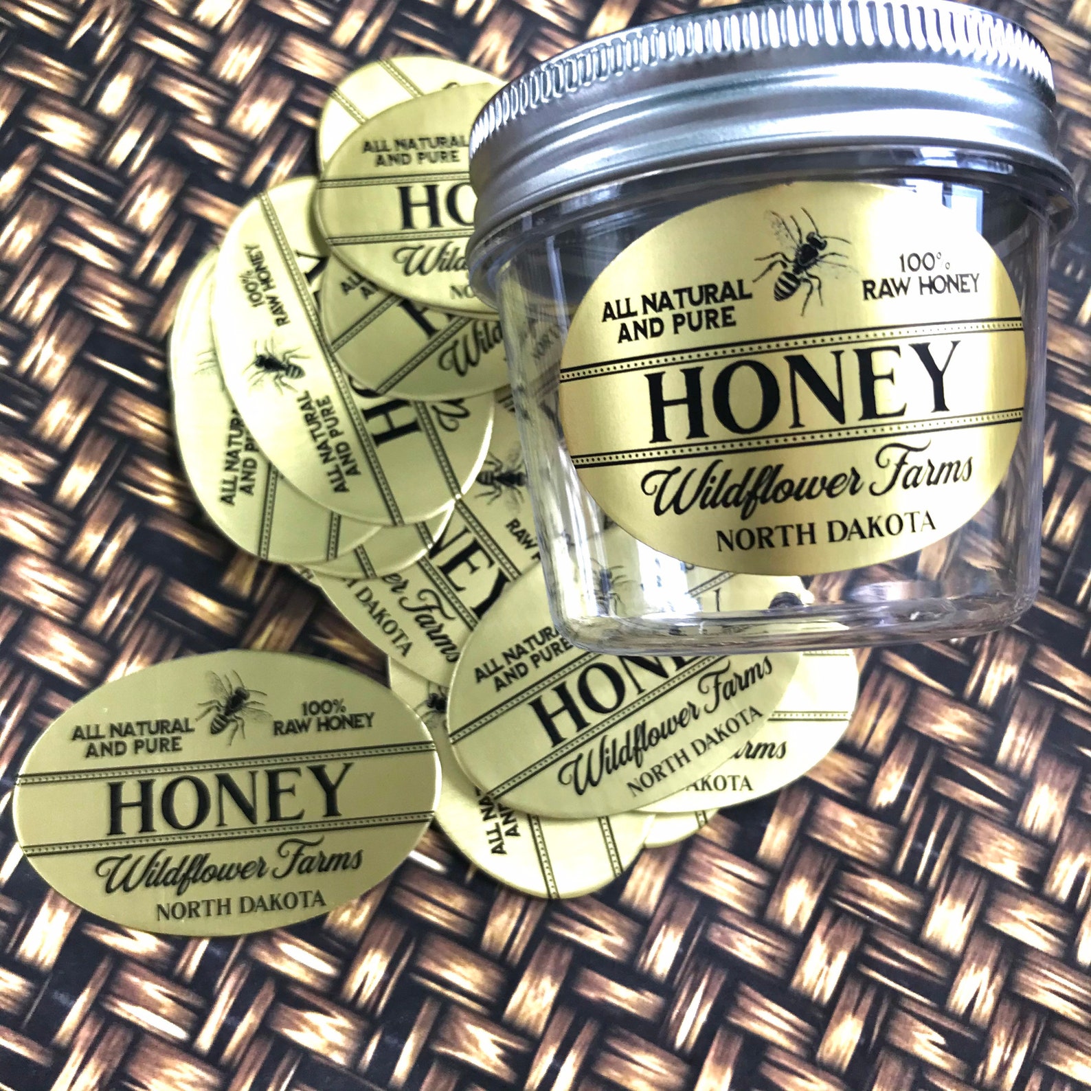 Custom Honey Jar Labels GOLD Honey Jar Stickers Honeycomb Etsy Custom Honey Jar Labels GOLD Honey Jar Stickers Honeycomb Etsy