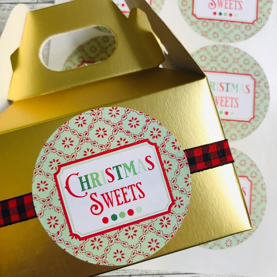Christmas Stickers, Christmas Sweets , Vintage Sweets , Holiday, gift ...