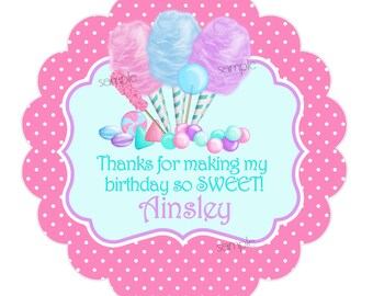Cotton Candy Labels | Etsy