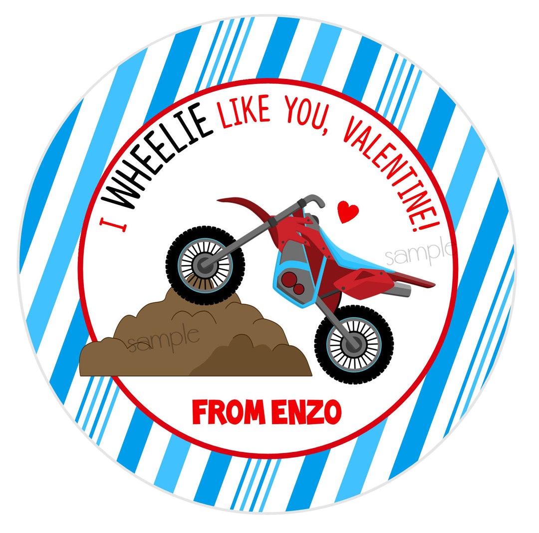 Valentines Day Stickers, I Wheelie Like You Stickers, Dirt Bike ...