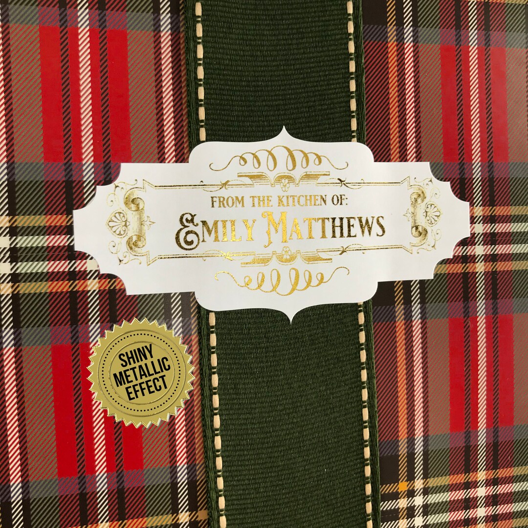 Kitchen Stickers, Gold Baking Labels, Personalized Baking Stickers ...