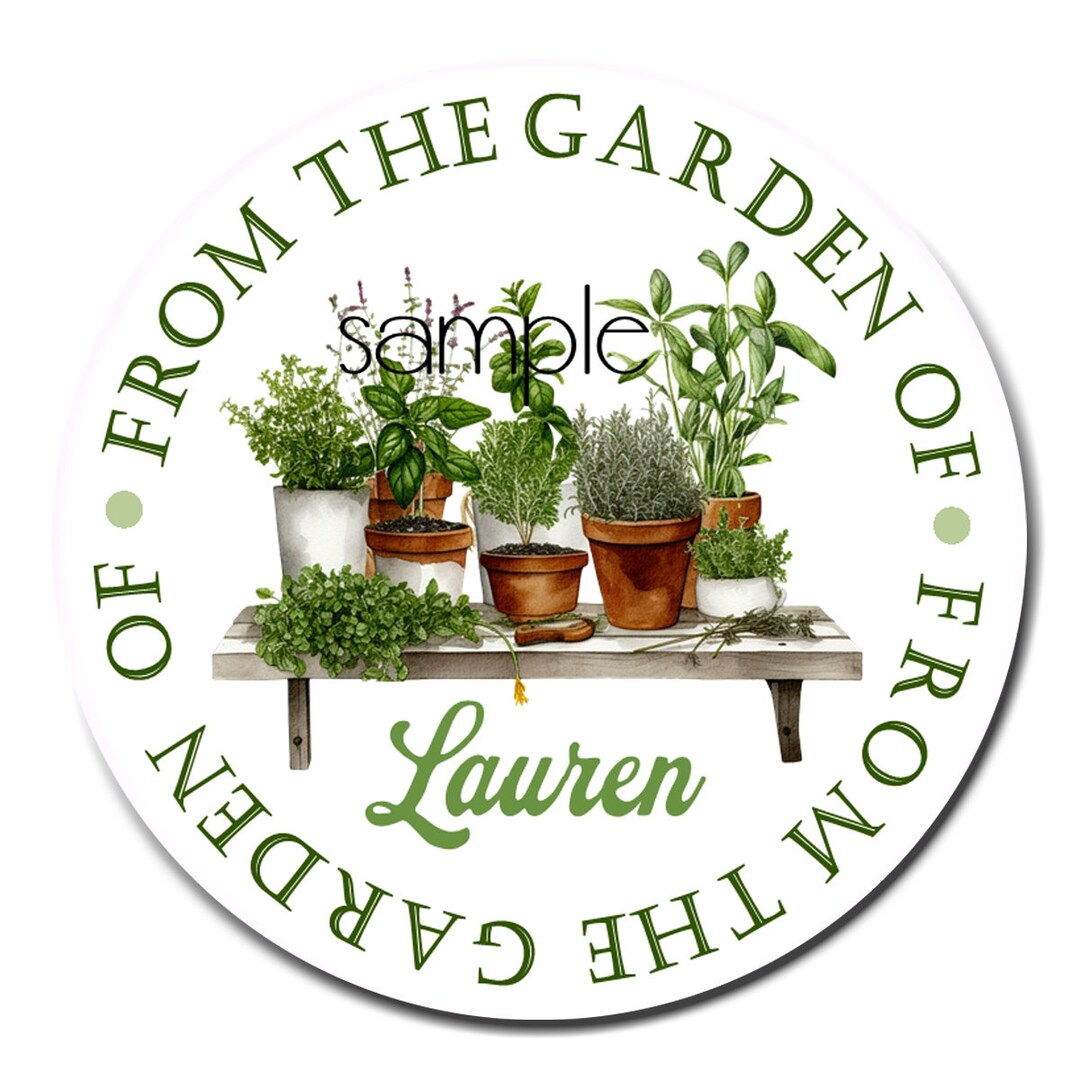 Herb Labels, Herb Garden Labels, From the Garden of Stickers, Seed ...