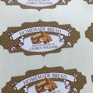 Personalized Bread Stickers, Homemade Bread Labels, Bread Gift Giving ...